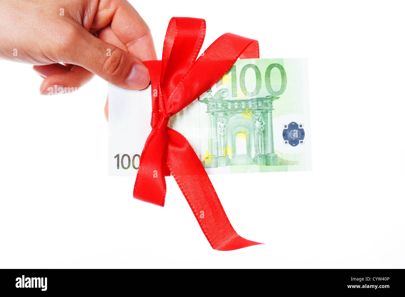 money present with hand isolated on white background Stock Photo - Alamy
