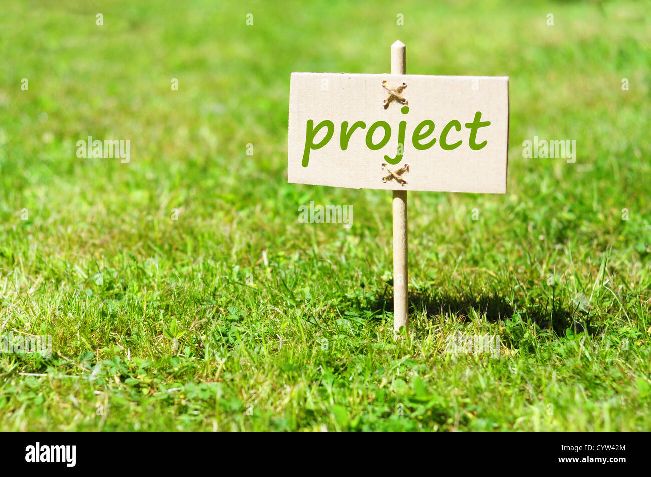project concept with word on nature still life Stock Photo - Alamy