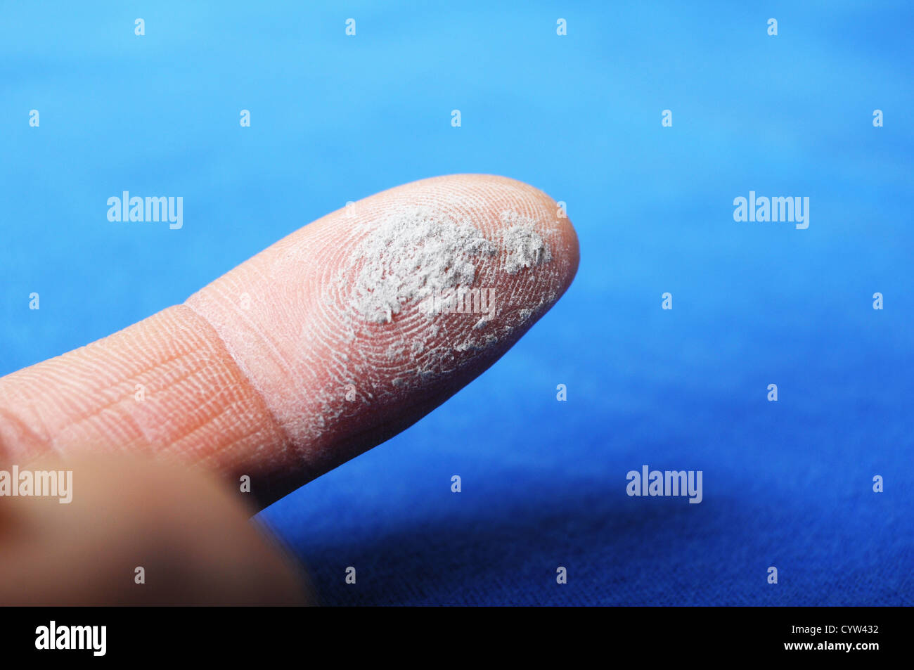 dust and finger showing cleaning concept with bokeh copyspace Stock ...