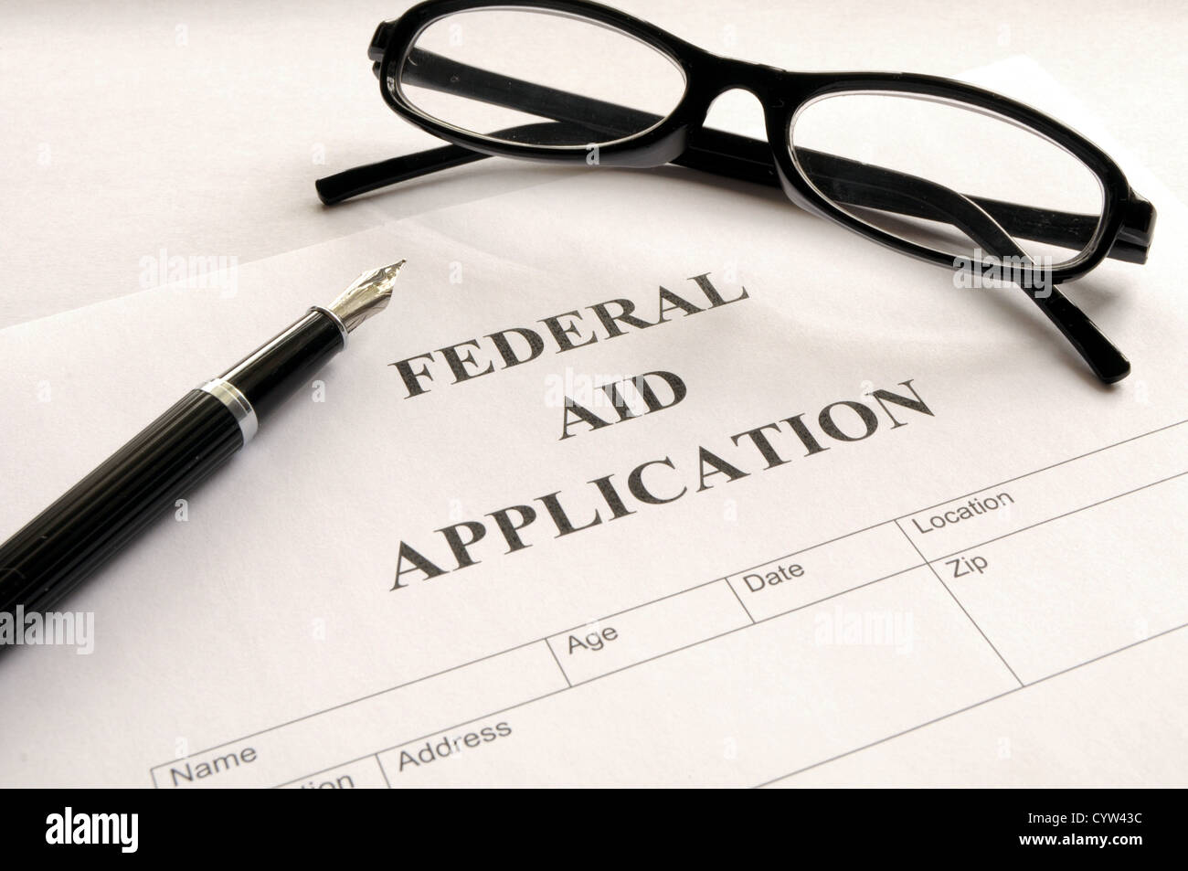 Federal financial aid form hi-res stock photography and images - Alamy