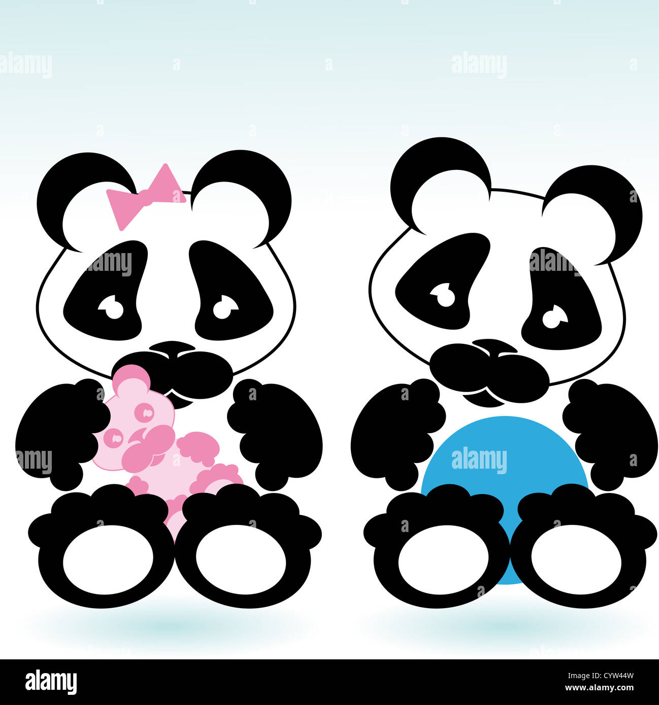 Cute panda girl cartoon hi-res stock photography and images - Alamy