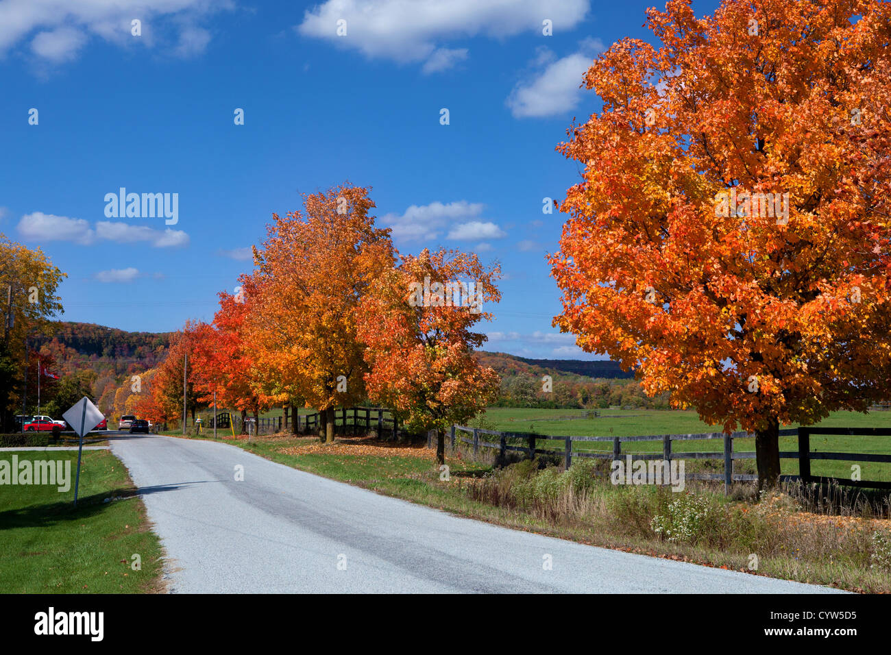 Canadian rural landscape in autumn colors Stock Photo - Alamy