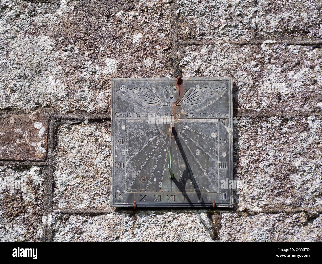 Sundial on Blisland Church near Bodmin Cornwall UK Stock Photo - Alamy