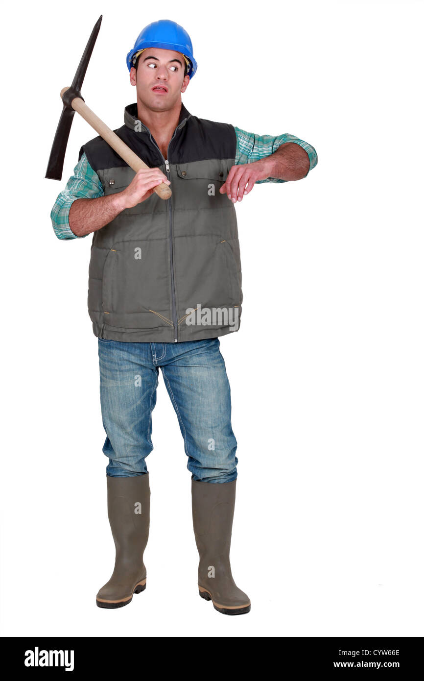 Angry holding axe hi-res stock photography and images - Alamy