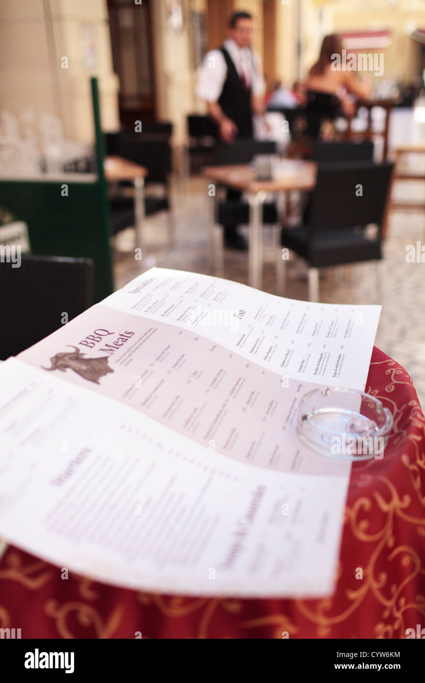 Menu spanish restaurant in hi-res stock photography and images - Alamy