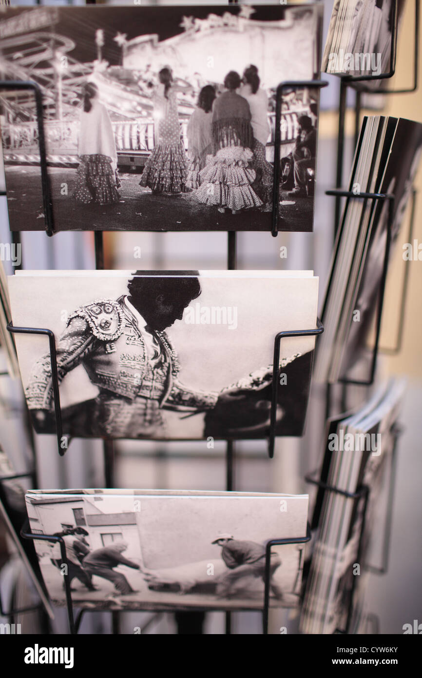 Postcards showing Spanish culture, in Malaga, Spain Stock Photo - Alamy