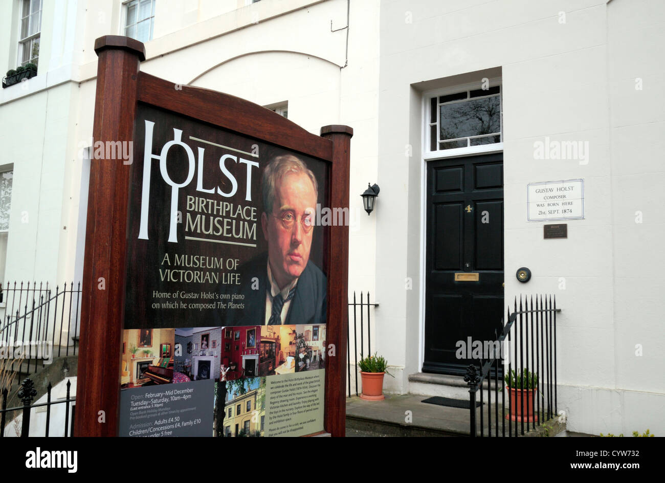 The (Gustav) Holst Birthplace Museum on Clarence Road, Cheltenham ...