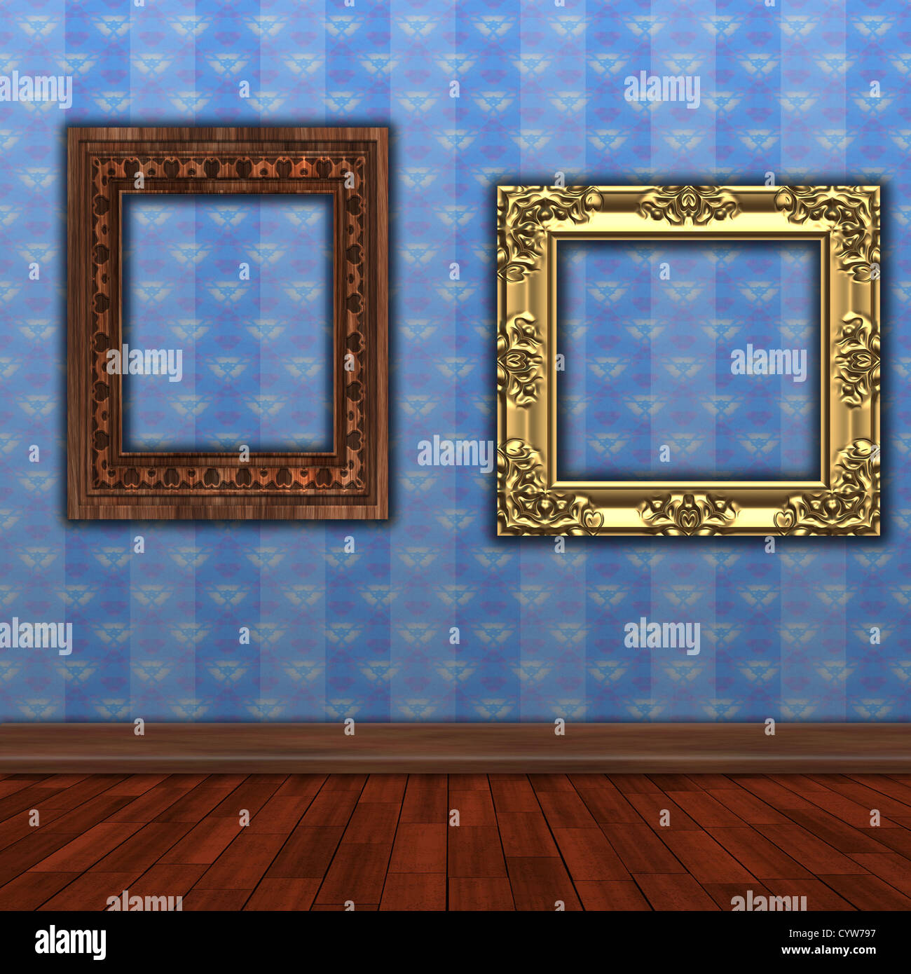photo frame on wall Stock Photo - Alamy