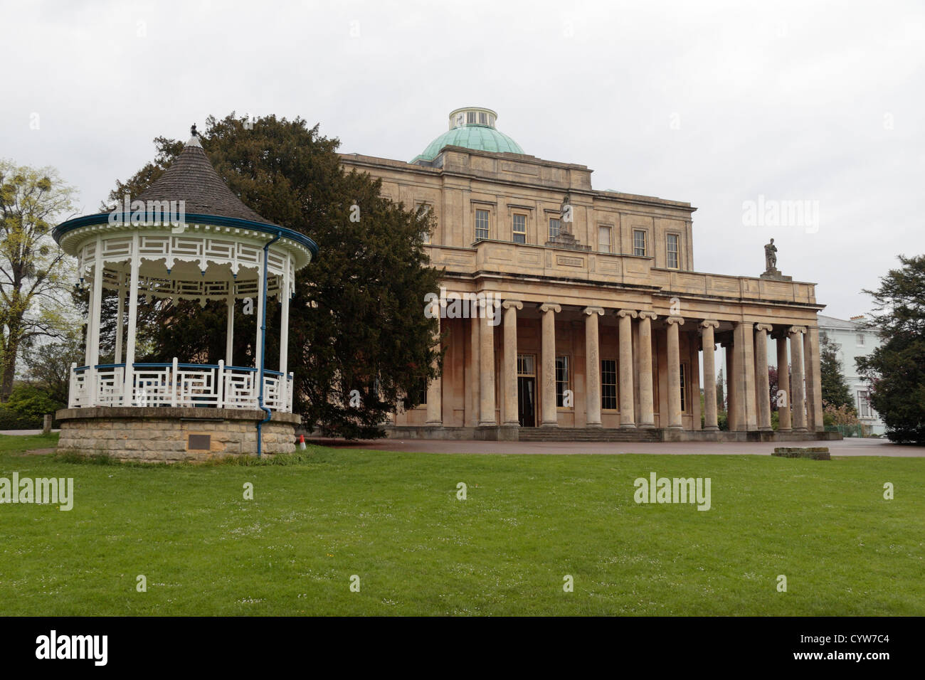 Bandstand & the impressive Regency architecture of the Pittville Pump ...