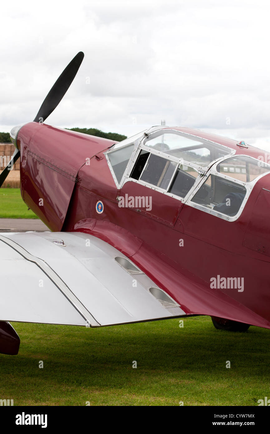 Percival P10 Vega Gull G-AEZJ close-up of cockpit and nose Stock Photo ...