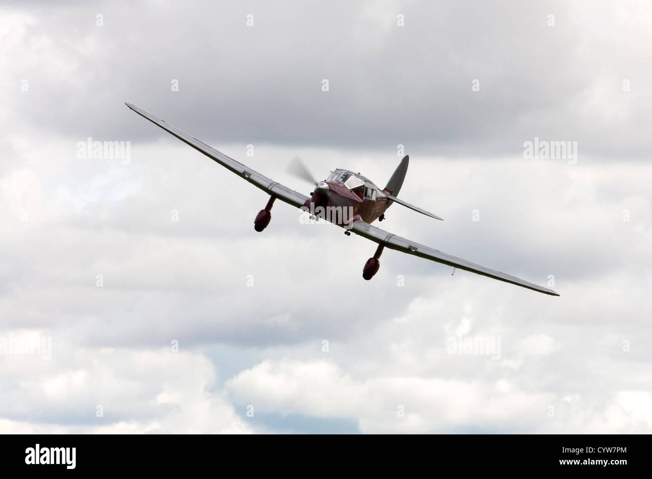 Percival P10 Vega Gull G-AEZJ in flight over Breighton Airfield Stock ...