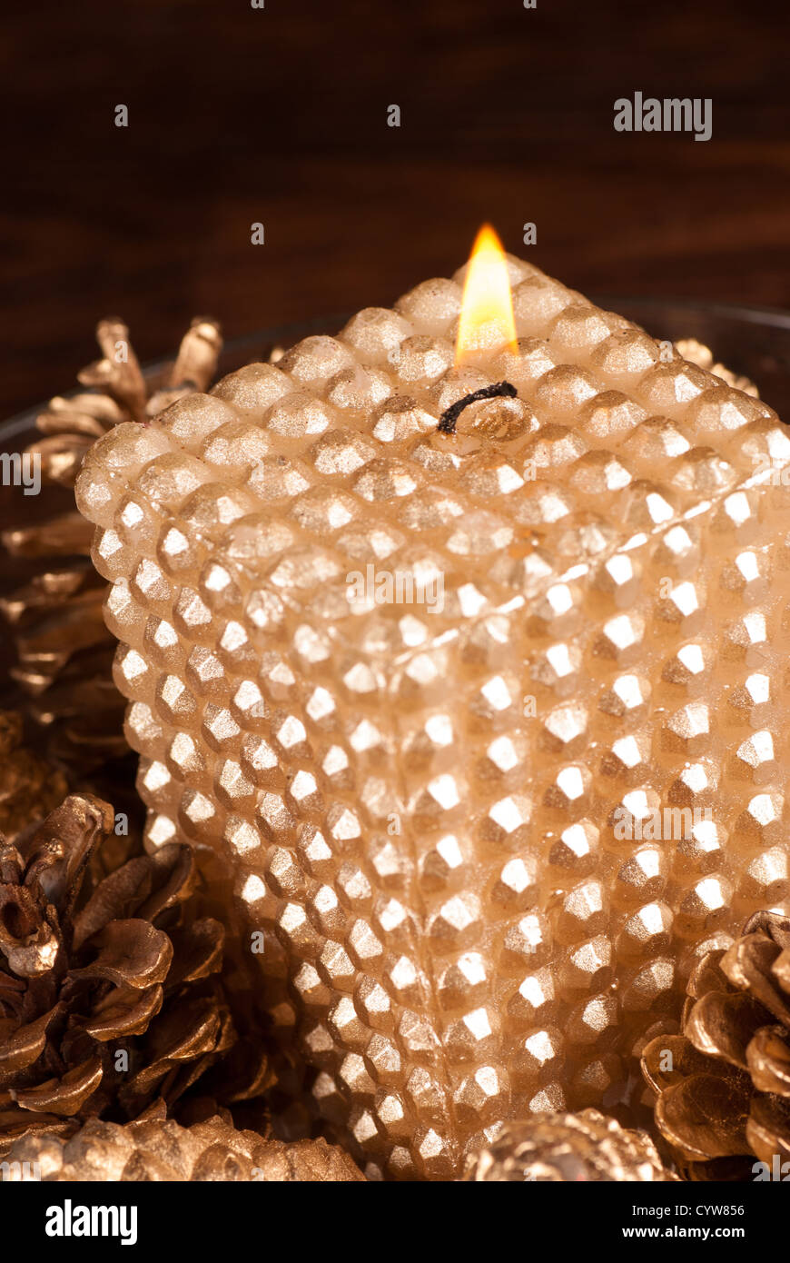 Burning candle painted in hi-res stock photography and images - Alamy