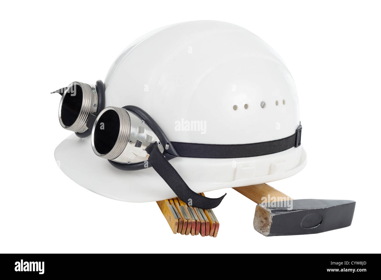 Safety helmet folding rule construction hi-res stock photography and ...
