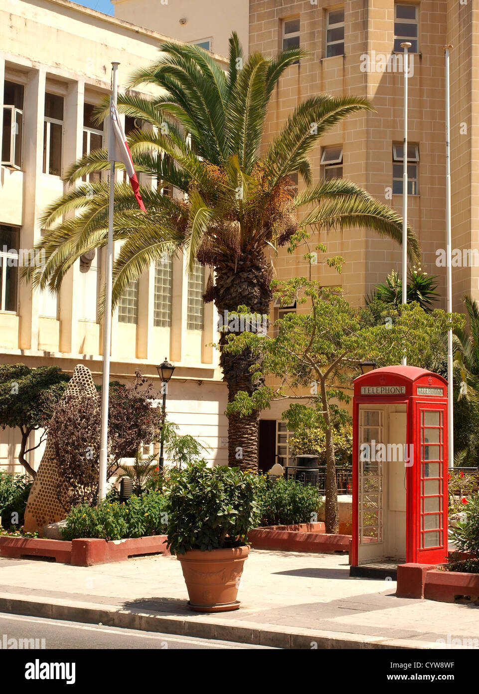 A British red telephone box in the town of Mosta, Malta Stock Photo - Alamy