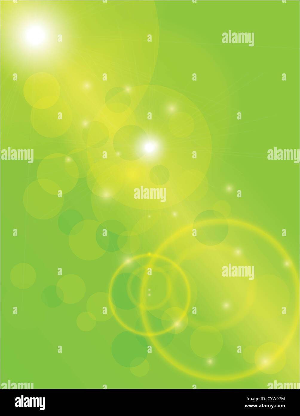 Sun Beams with Green Blurred Cool Spring Background Stock Photo - Alamy