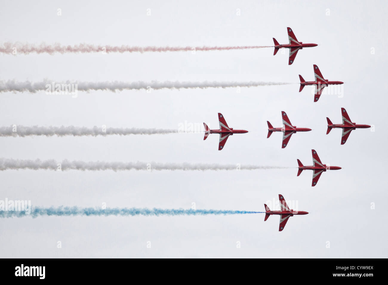 Red Arrows display team Stock Photo - Alamy