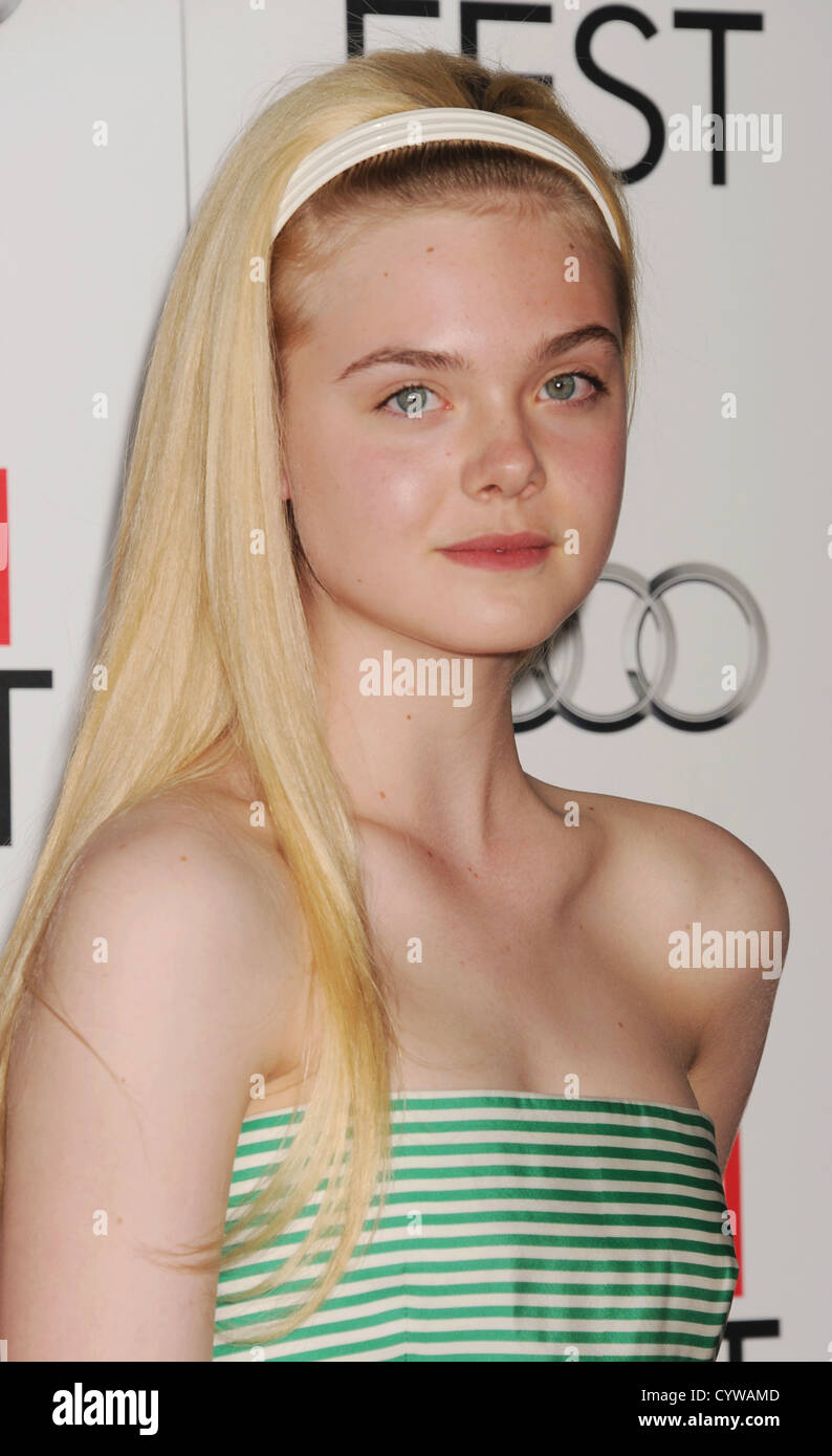 ELLE FANNING US film actress in November 2012. Photo Jeffrey Mayer ...