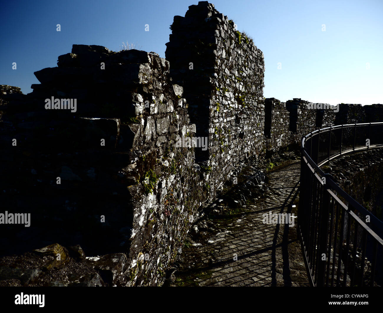Restormel Castle, Cornwall, England. UK. Polarised Stock Photo - Alamy