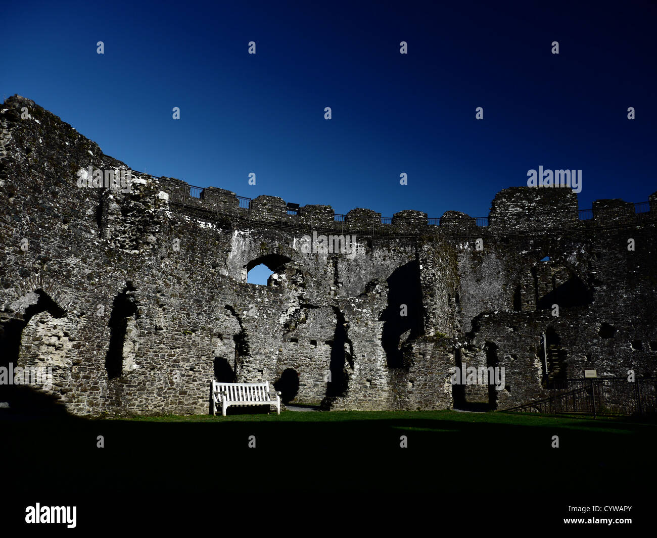 Restormel Castle, Cornwall, England. UK. Polarised Stock Photo - Alamy
