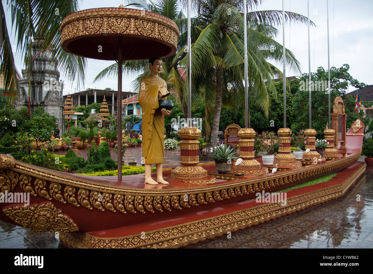Wat Preah Prom Rath, Seam Reap, Cambodia Stock Photo - Alamy