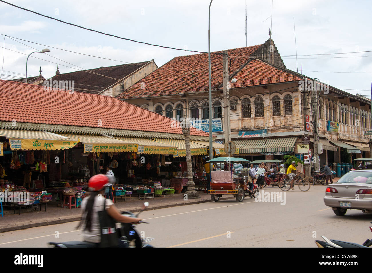 Old Market Area in Siem Reap, Cambodia Stock Photo - Alamy