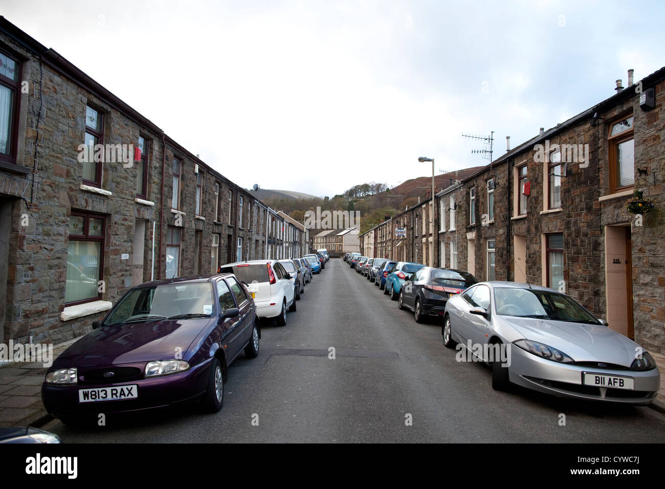 Treorchy town, in the Rhondda Valley region of South Wales, United ...