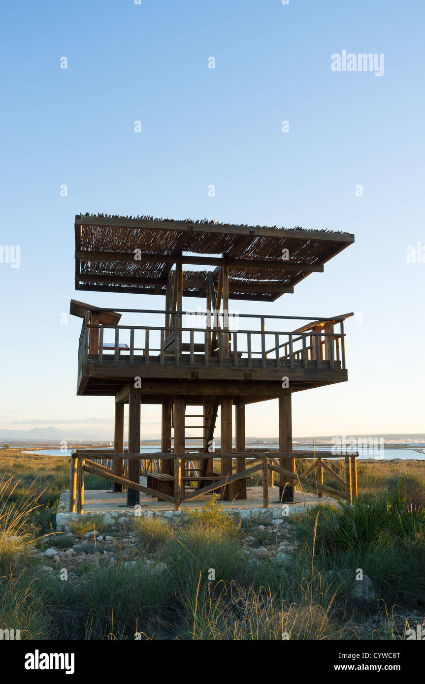 Wildlife observation tower in a natural park Stock Photo - Alamy