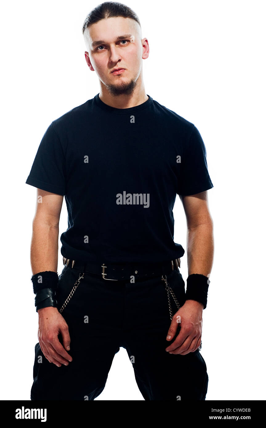 member band death metal studio portrait white Stock Photo - Alamy
