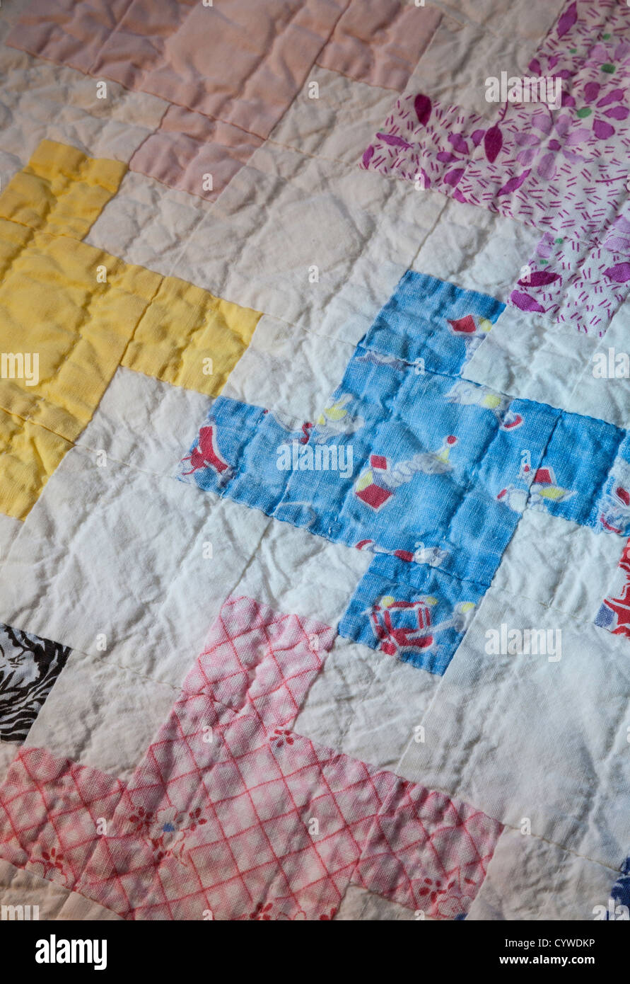 Hand Crafted Patchwork Baby Quilt Stock Photo - Alamy