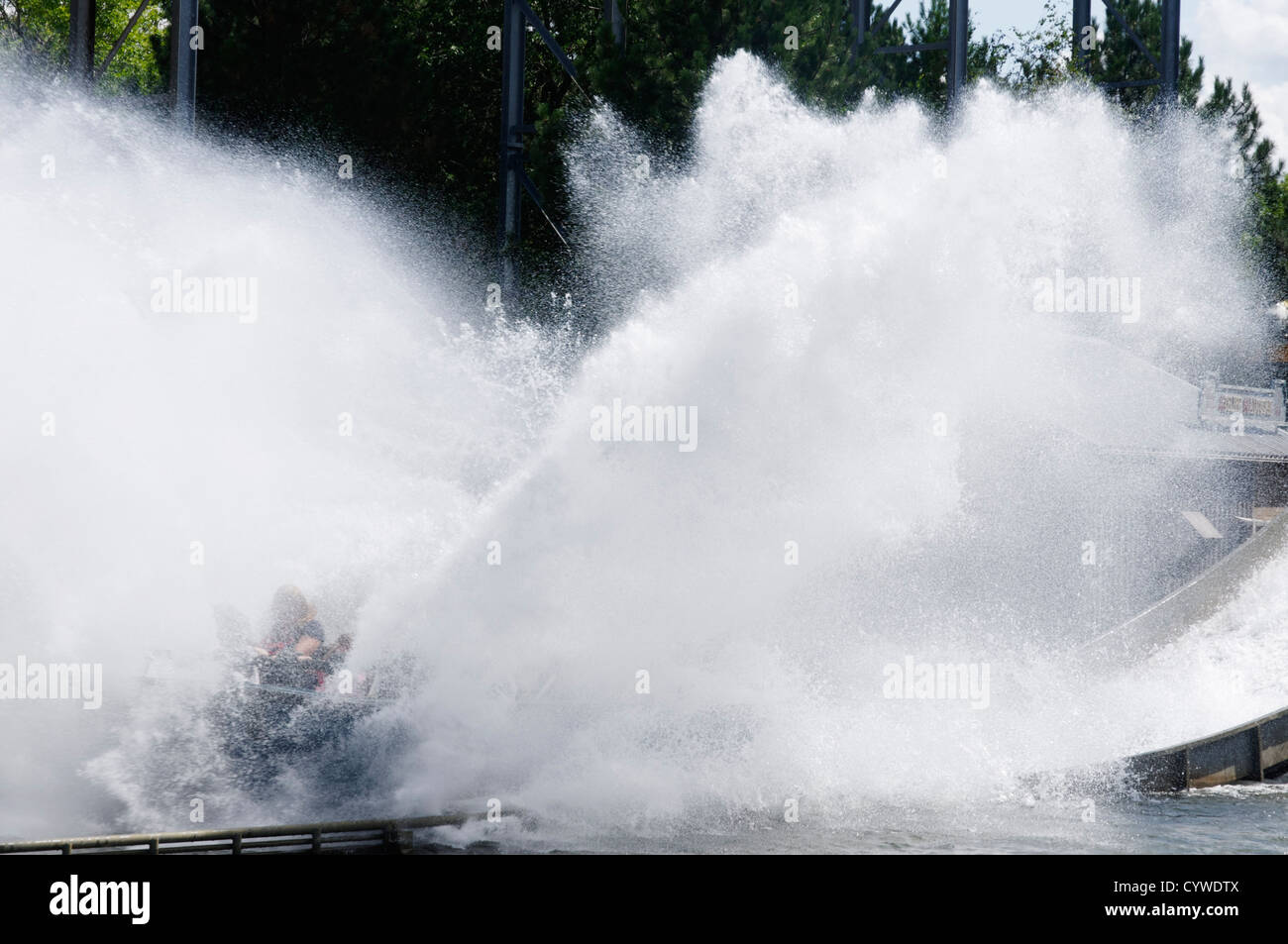 A water splash ride at a theme park Stock Photo - Alamy