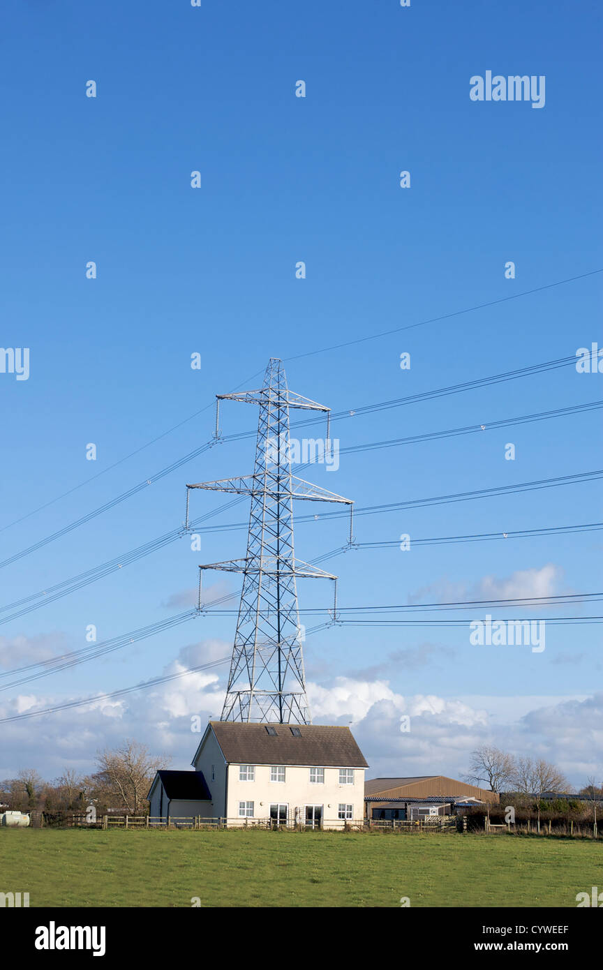 Overhead power lines in rural area hi-res stock photography and images ...