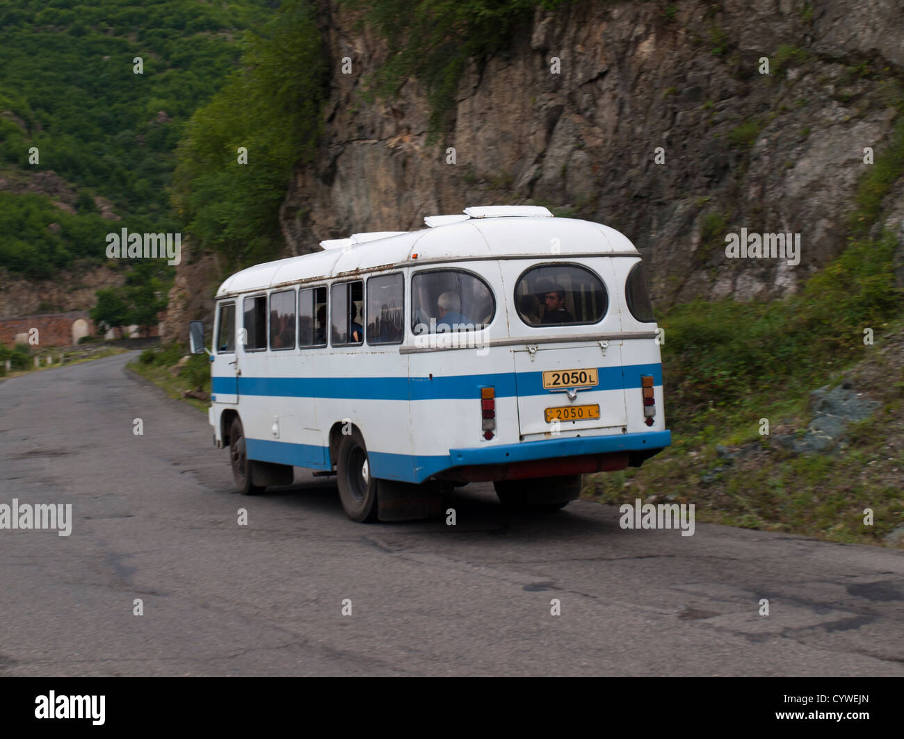 Old Armenian bus Stock Photo - Alamy