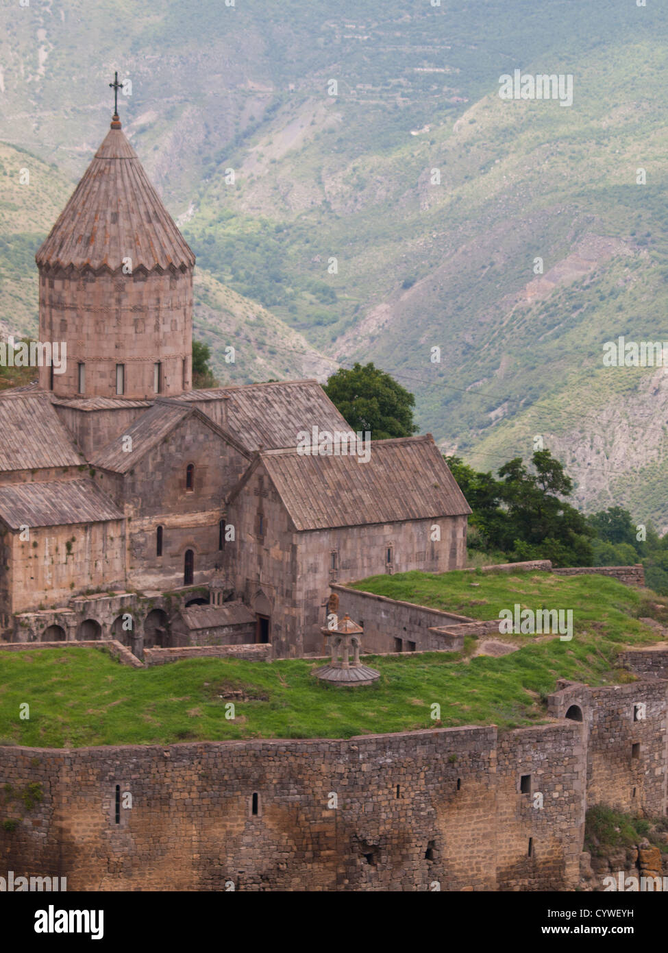 Tatev Monastery over the cliff Stock Photo - Alamy