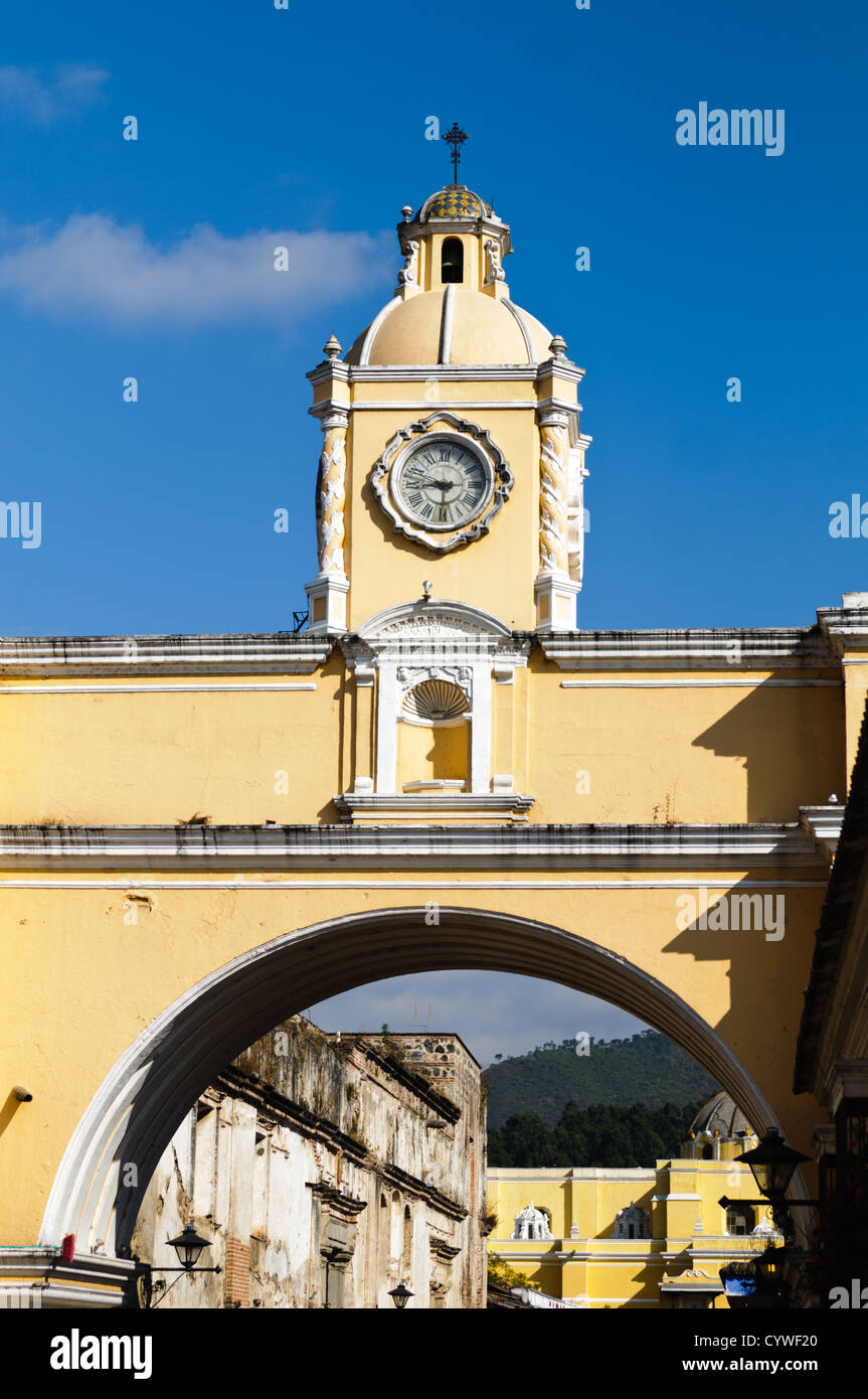 Guatemala antigua arch clock hi-res stock photography and images - Alamy