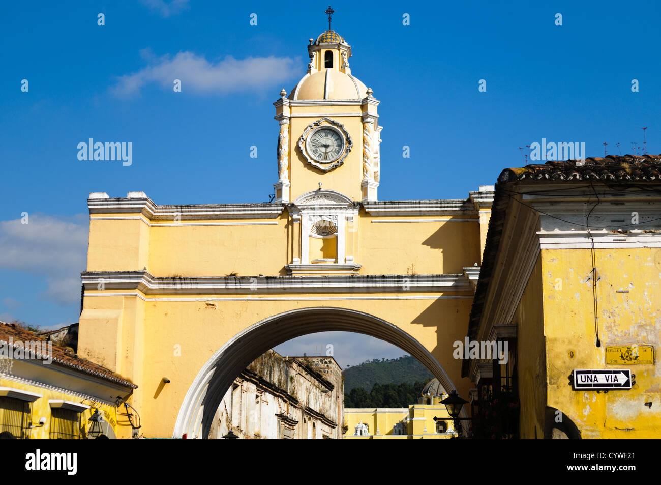 Guatemala antigua arch clock hi-res stock photography and images - Alamy