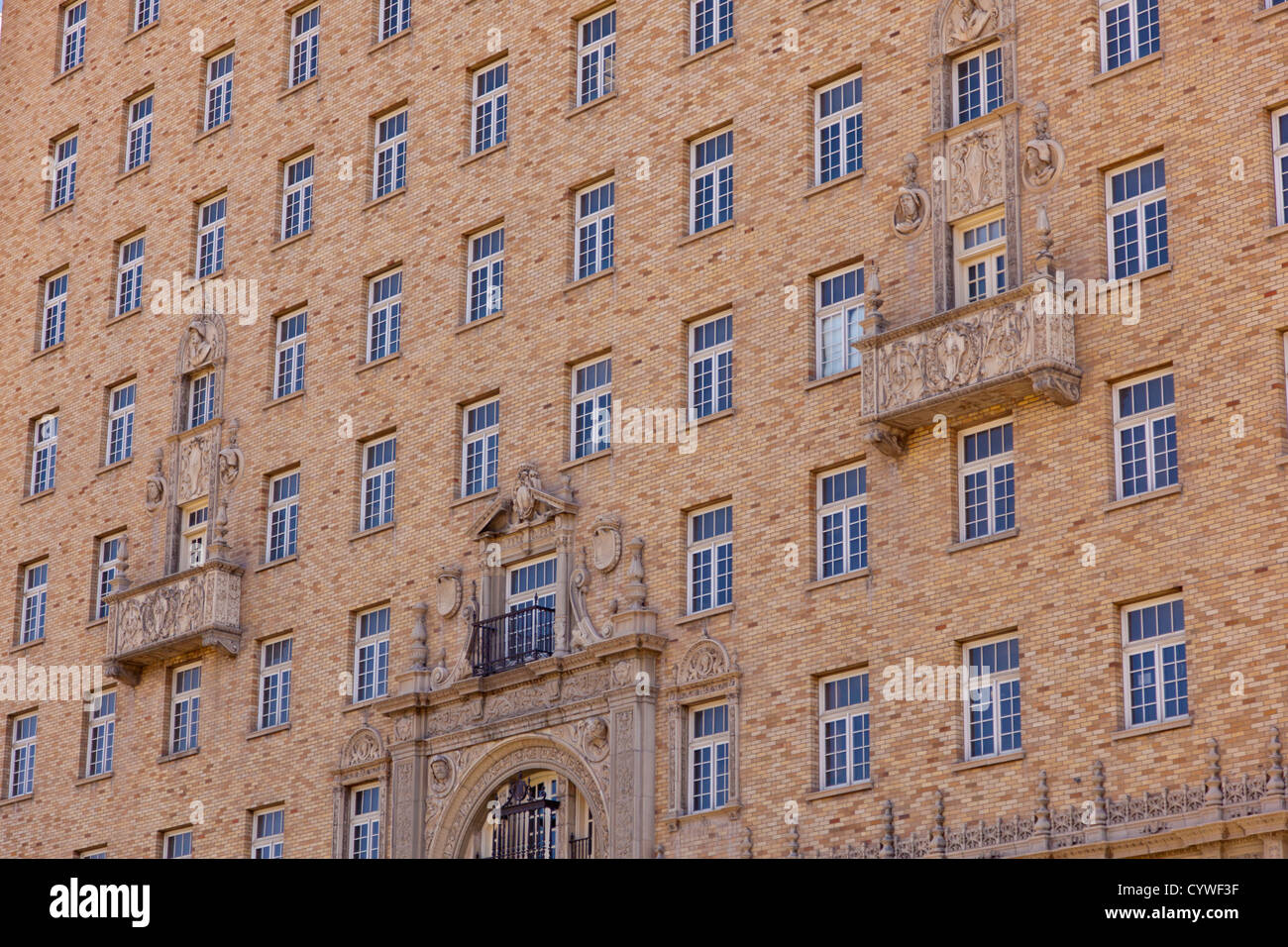 Details on the Cortez building in downtown El Paso, Texas Stock Photo ...