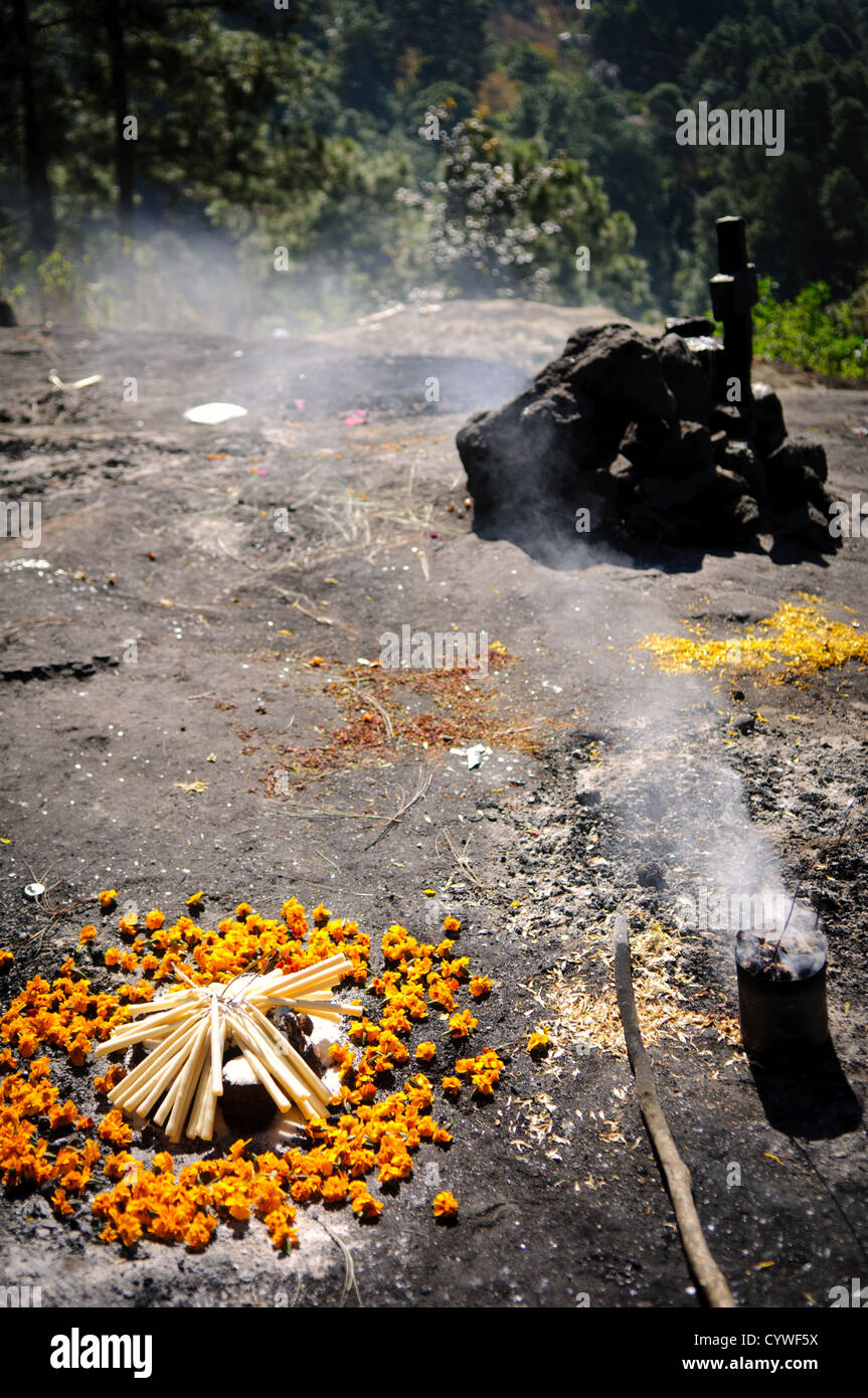 CHICHICASTENANGO, Guatemala - Local shaman perform a traditional K'iche ...