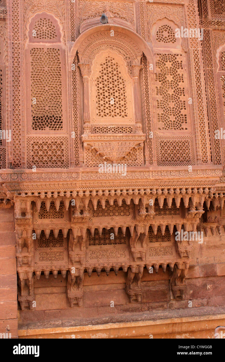 Red stone carving Jodhpur Rajasthan India Stock Photo - Alamy