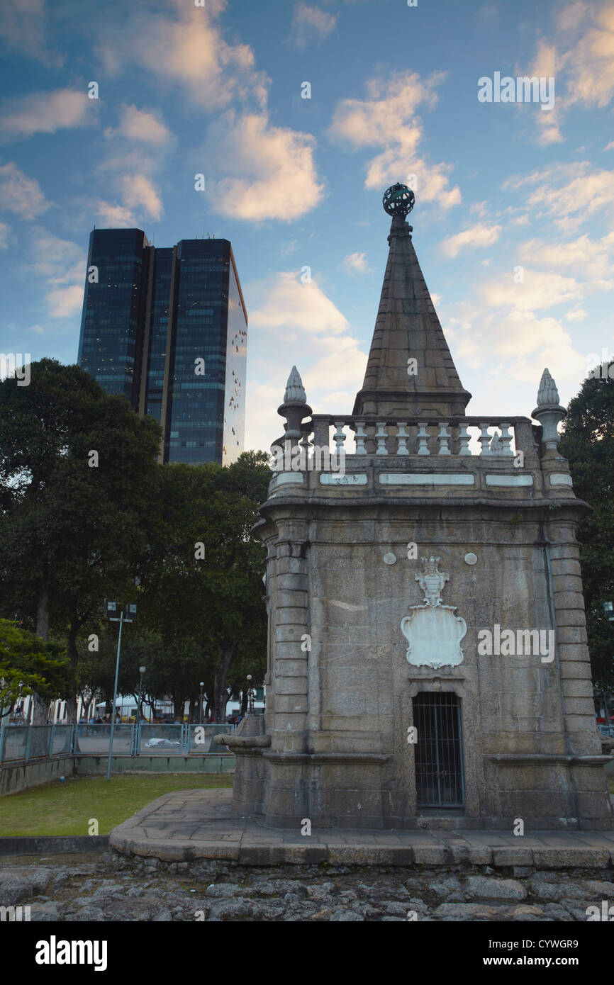 Colonial tower and skyscraper, Centro, Rio de Janeiro, Brazil Stock ...