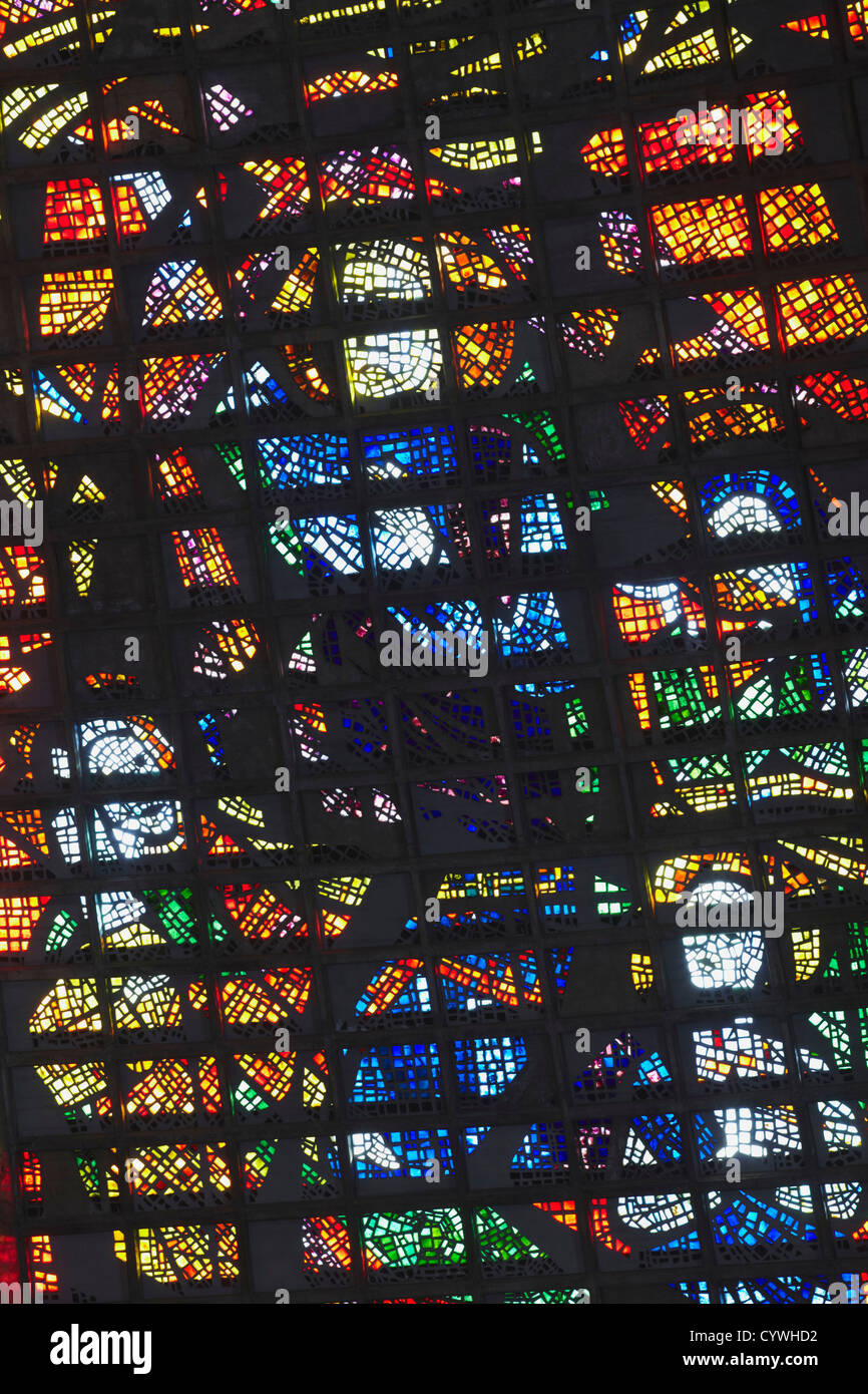 Stained glass window of Metropolitan Cathedral of Saint Sebastian ...