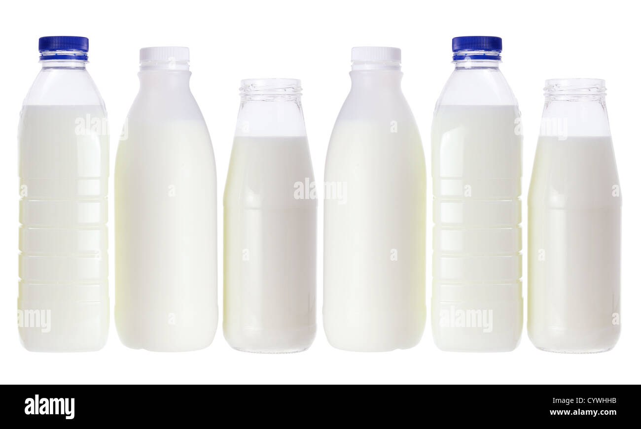 Bottles of Milk Stock Photo - Alamy