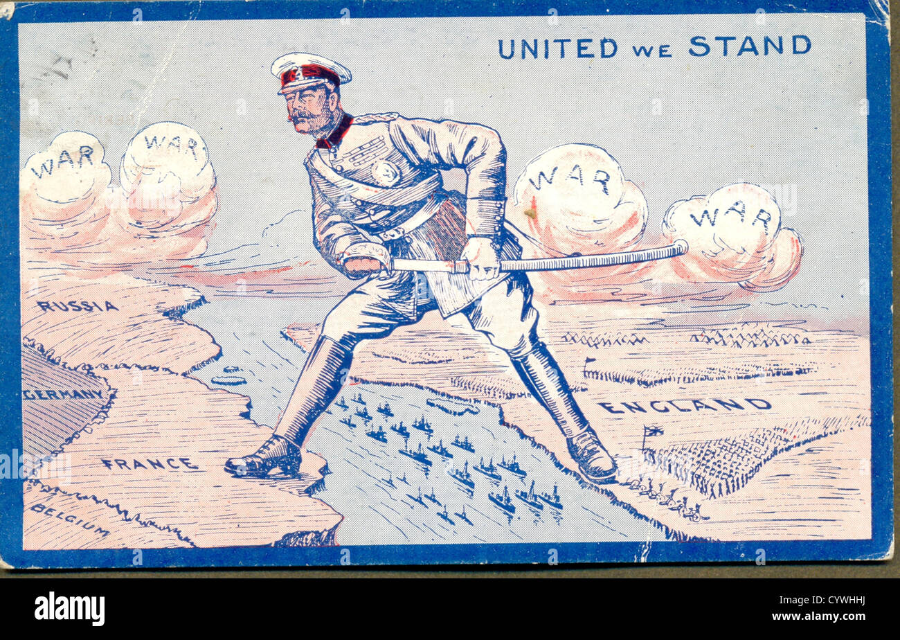 World War One postcard showing allies Stock Photo - Alamy