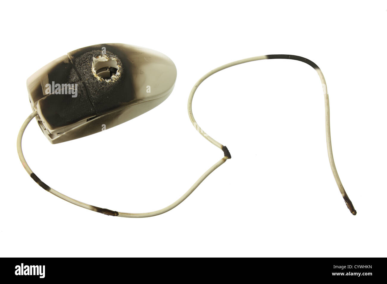 Burnt Computer Mouse Stock Photo - Alamy
