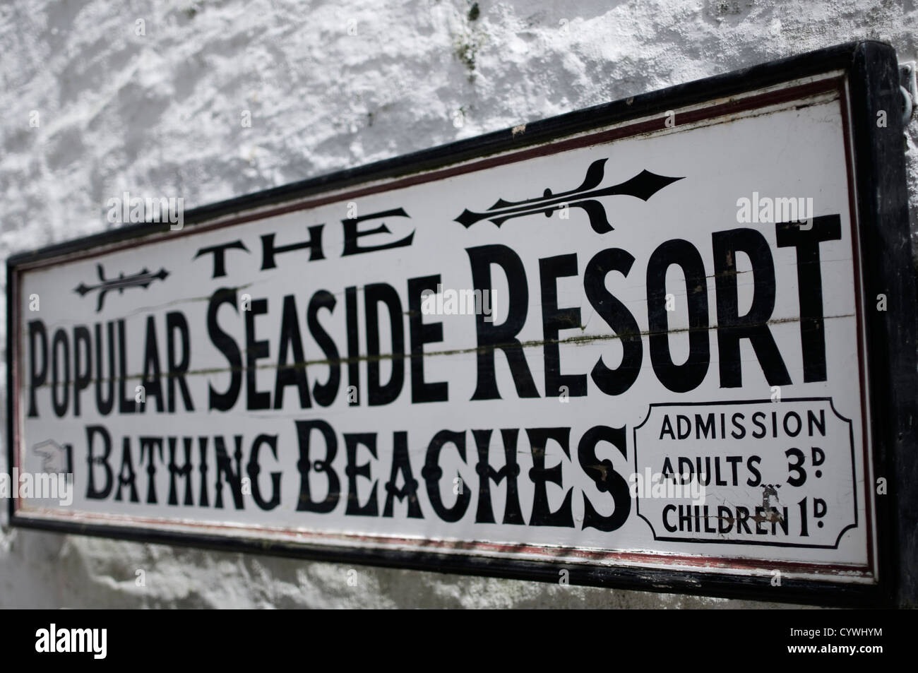 Beach seaside resort sign Stock Photo - Alamy