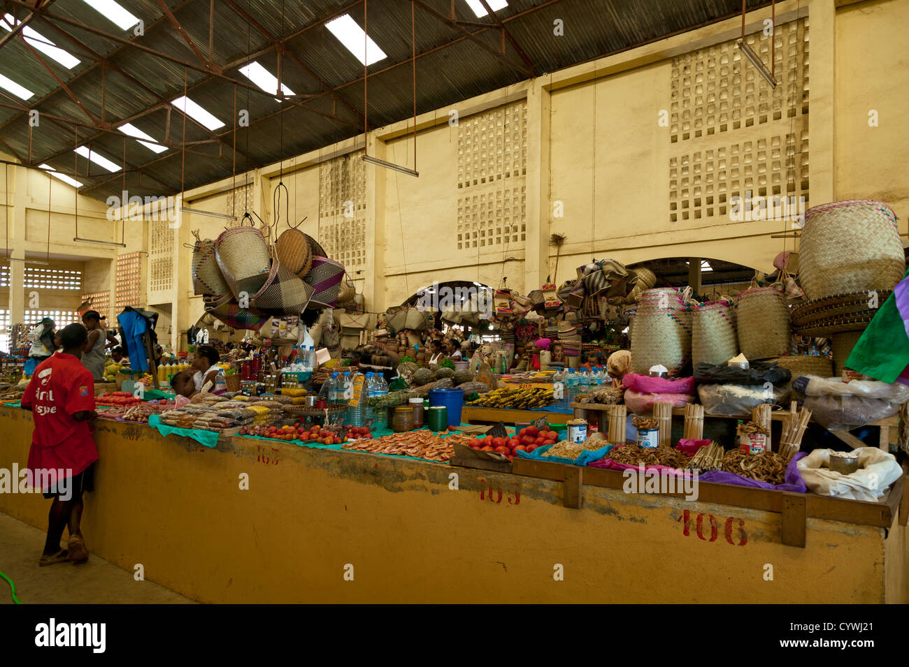 The Market Indoor, Hell Ville, Nosy Be Island, Madagascar Stock Photo ...