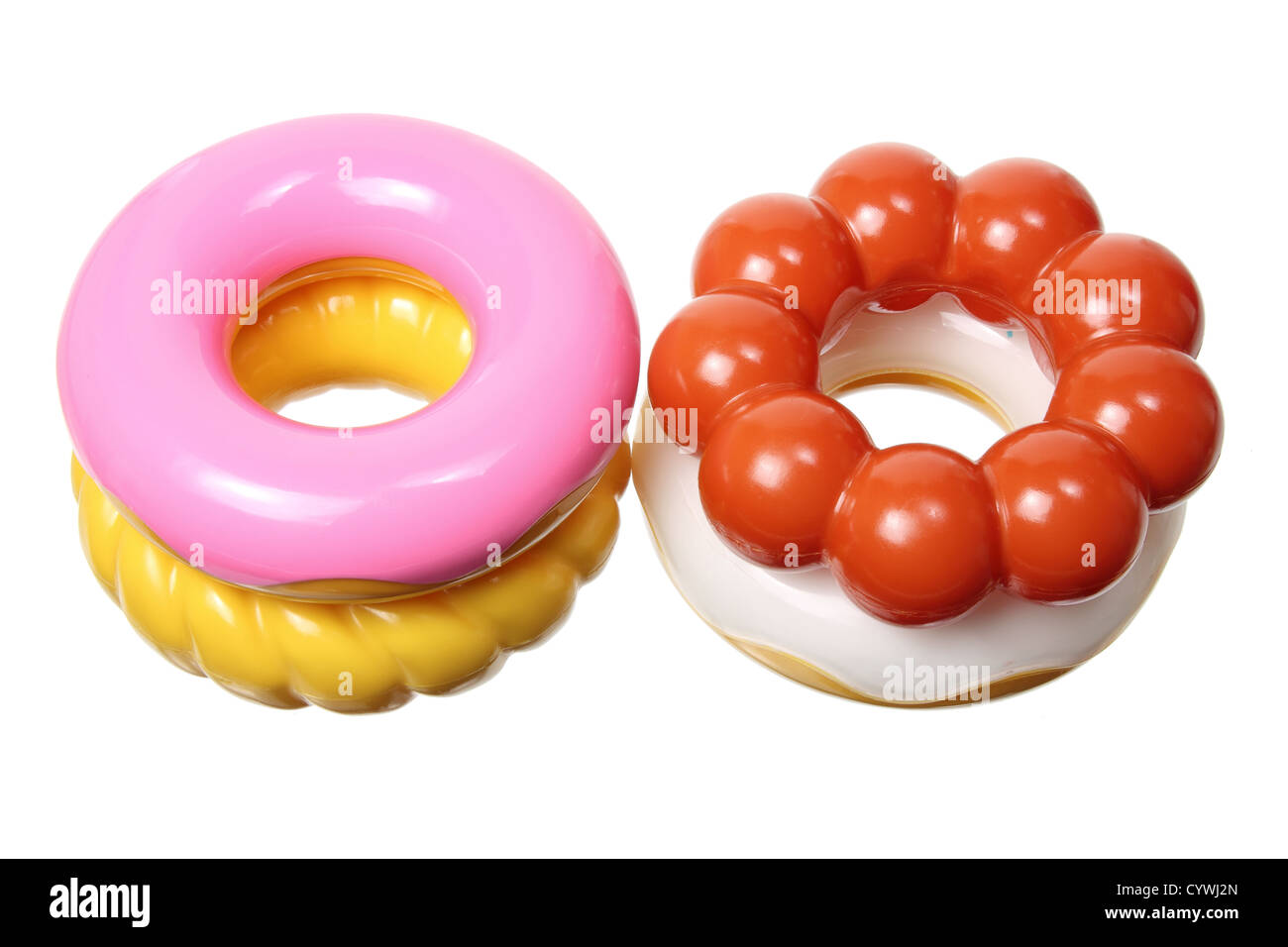 Plastic Toy Donuts Stock Photo - Alamy