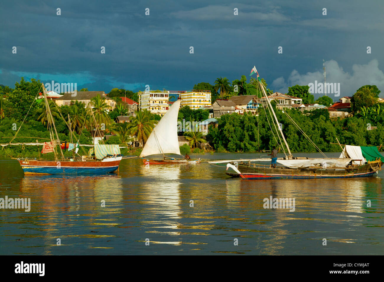 Harbour at Hell Ville, Nosy Be Island, Madagascar Stock Photo - Alamy
