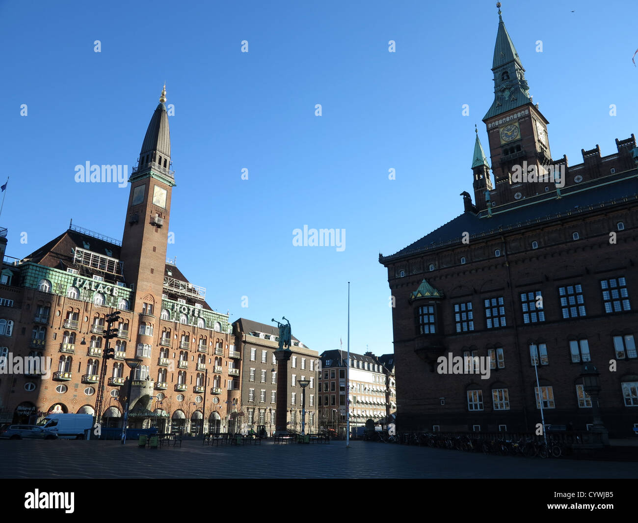 Copenhagen city hall spire hi-res stock photography and images - Alamy