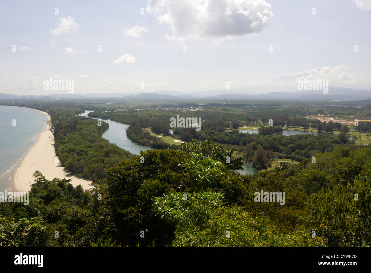Dalit Bay, looking over Golf and Country Club toward Tuaran and Mount ...