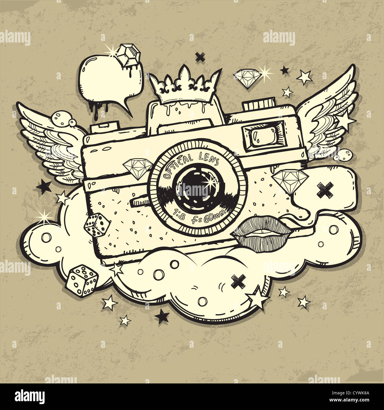 Illustration of grunge photo for designers Stock Photo - Alamy